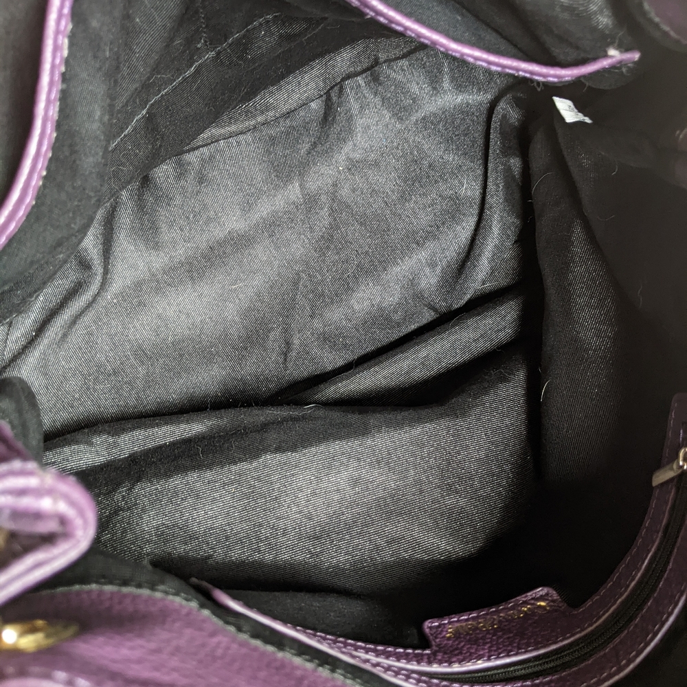 Purple Leather Purse - Gem